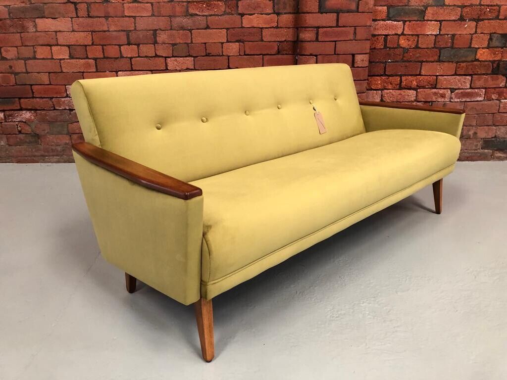 danish vintage inspired model 55 mid century 50s 60s 3 seat lounge sofa ...